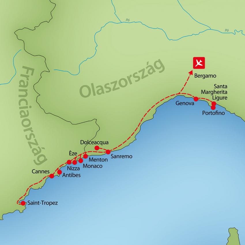 Olasz - Francia Riviéra legszebb tájai - PremioTravel